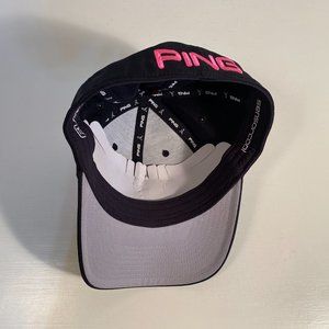 Ping | Accessories | Ping Flexfit Black Pink Fitted Hat Women Size S M ...